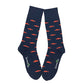 Trout Socks - Coral on Navy - Men's Mid Calf – SummerTies